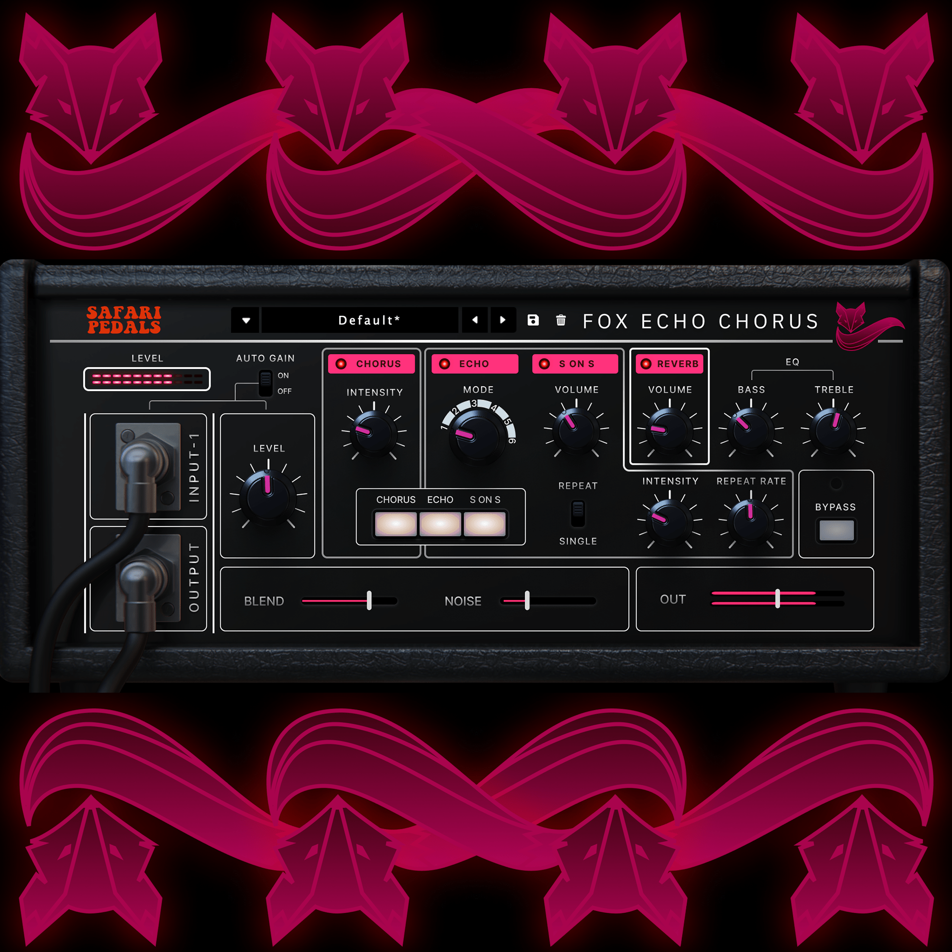 Classic soundwaves with Fox Echo Chorus | Audio Plugin | Safari Pedals