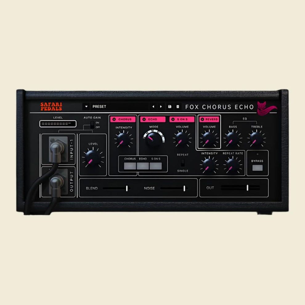 Classic soundwaves with Fox Echo Chorus | Audio Plugin | Safari Pedals