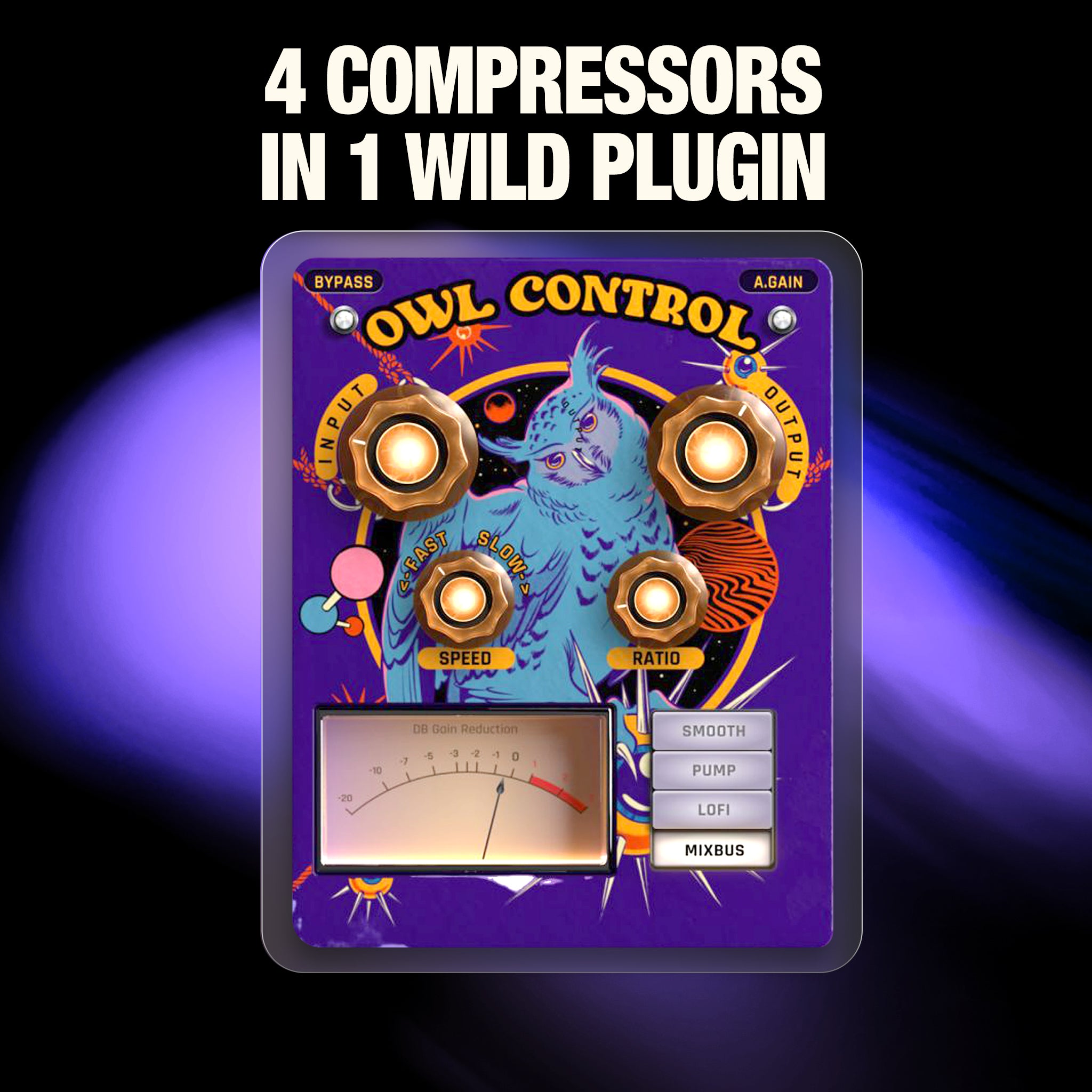 Owl Control: Four smart compressors in one plugin | Safari Pedals